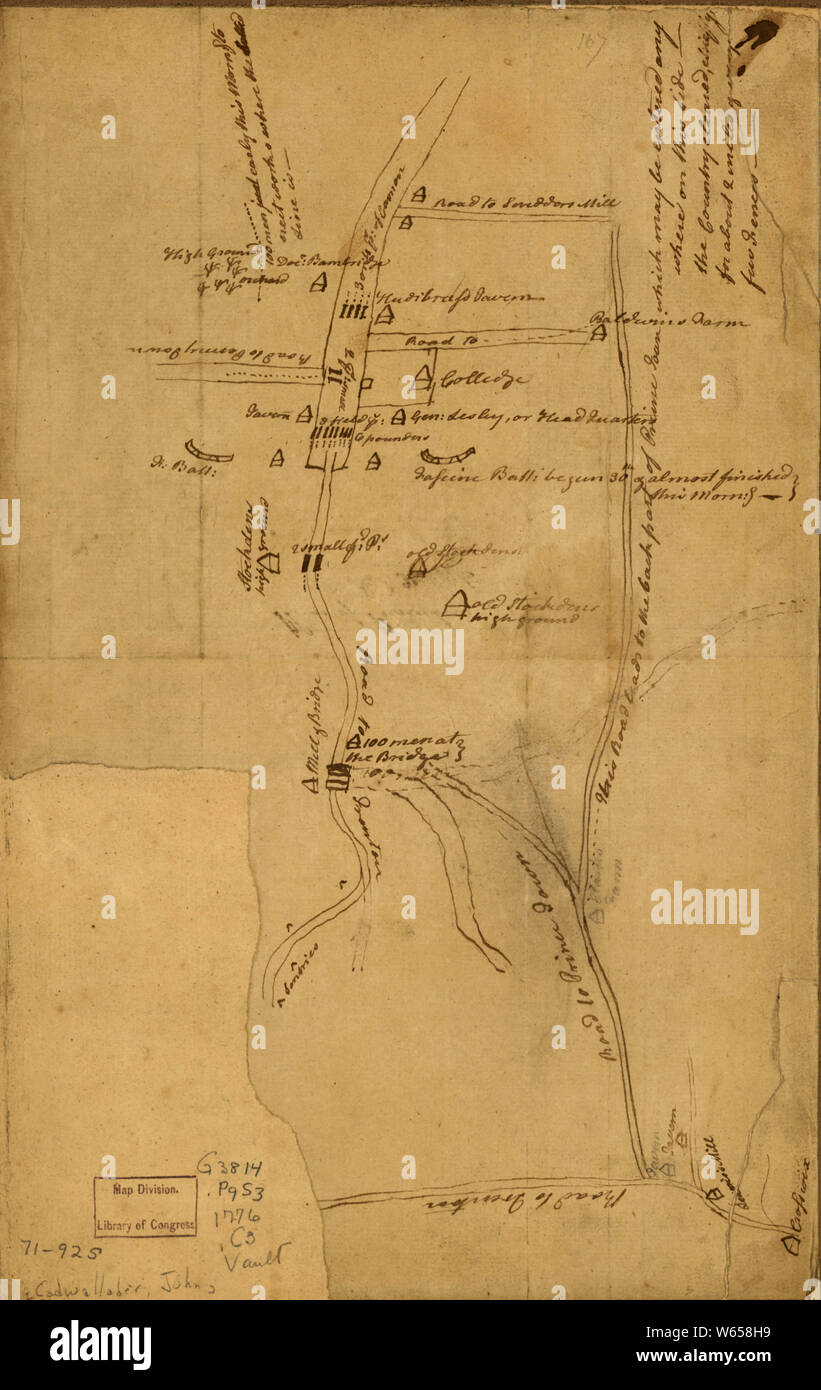 American Revolutionary War Era Maps 1750-1786 757 Plan of Princeton Dec ...