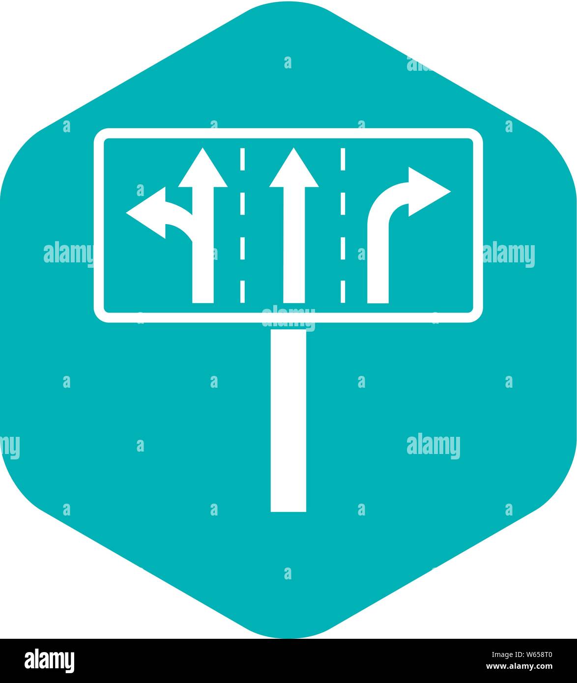 Traffic lanes at crossroads junction icon Stock Vector Image & Art - Alamy