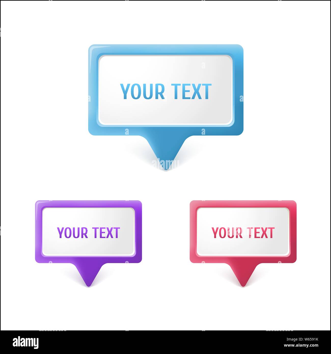 speech bubble, realistic design elements Stock Vector Image & Art - Alamy