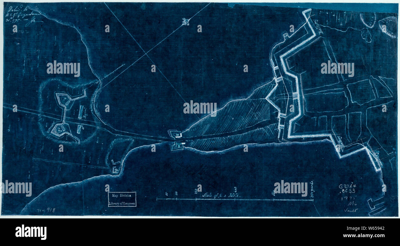 American Revolutionary War Era Maps 1750-1786 763 Plan of the ''Neck ...