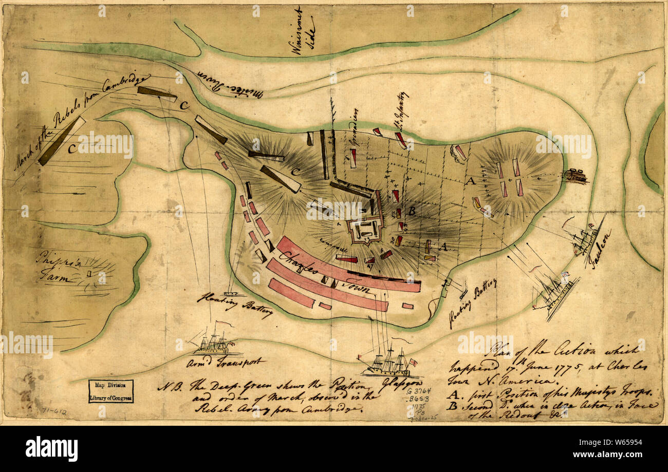 Revolutionary war 1775 map hi-res stock photography and images - Alamy