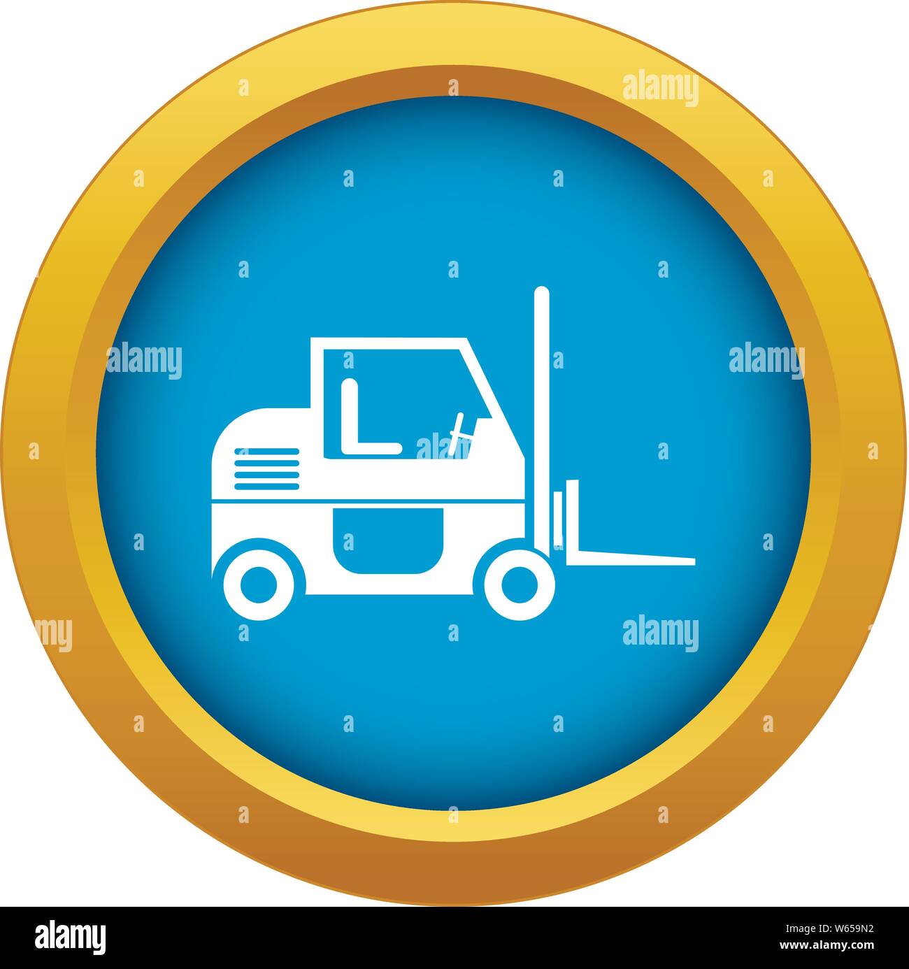 Forklift icon blue vector isolated Stock Vector Image & Art - Alamy