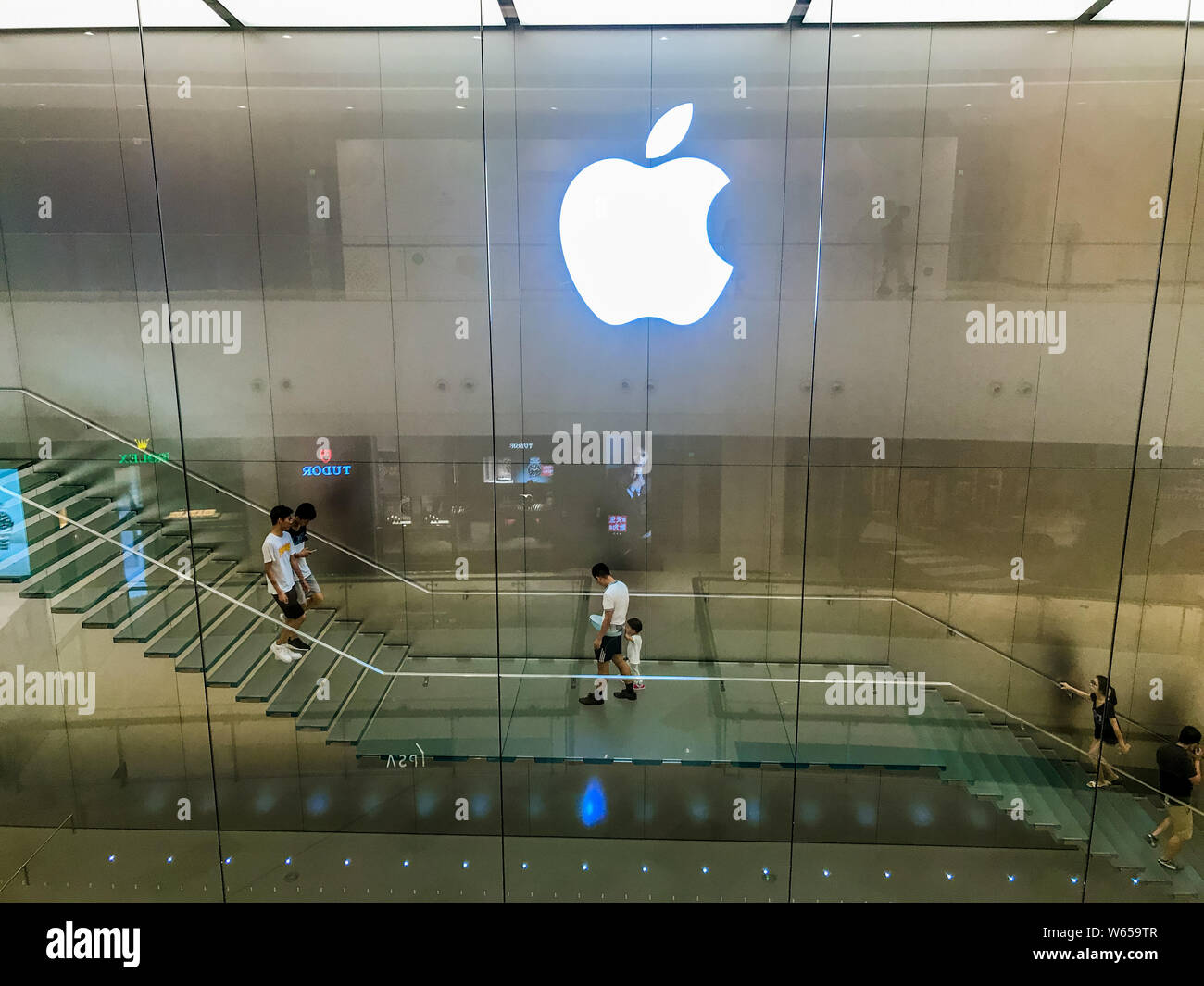 View of an Apple store in Guangzhou city, south China's Guangdong ...
