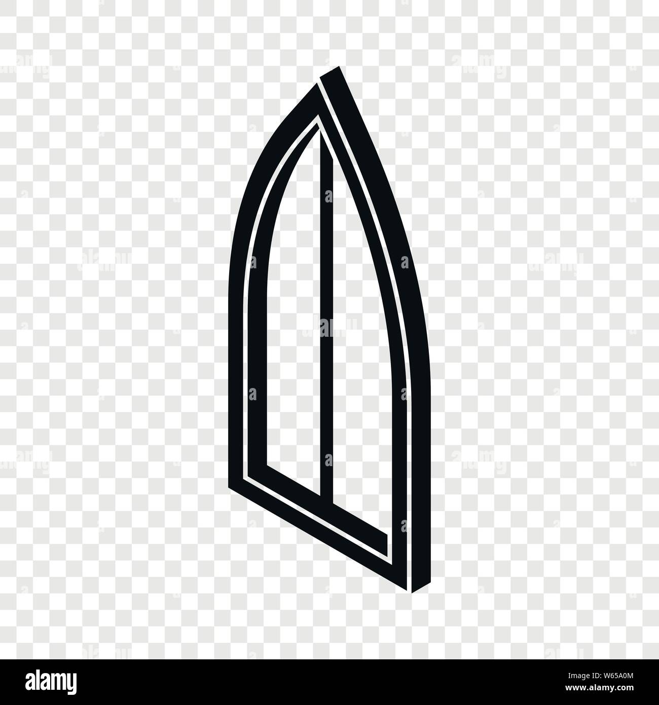 Sharp corner window frame icon, simple black style Stock Vector Image ...