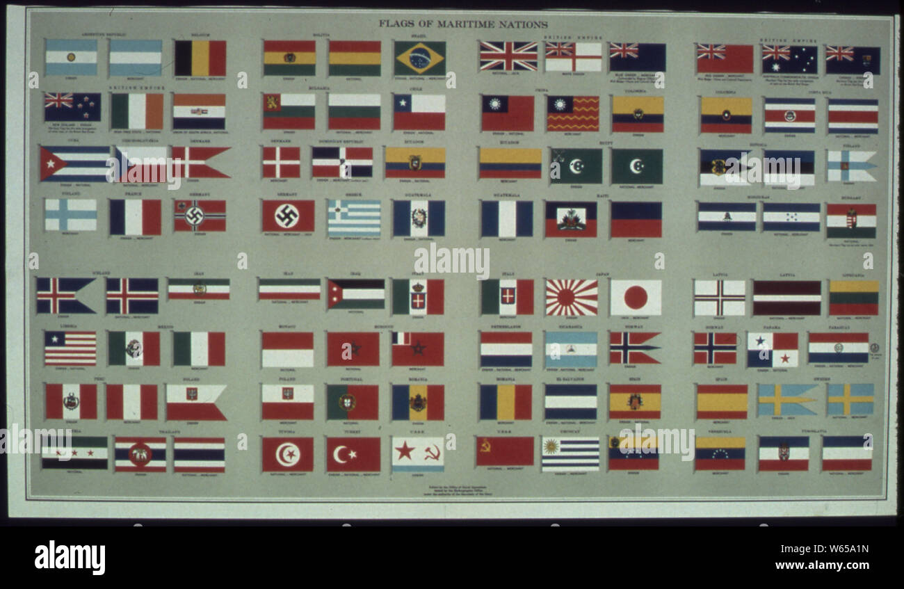 Flags of Maritime Nations Stock Photo - Alamy