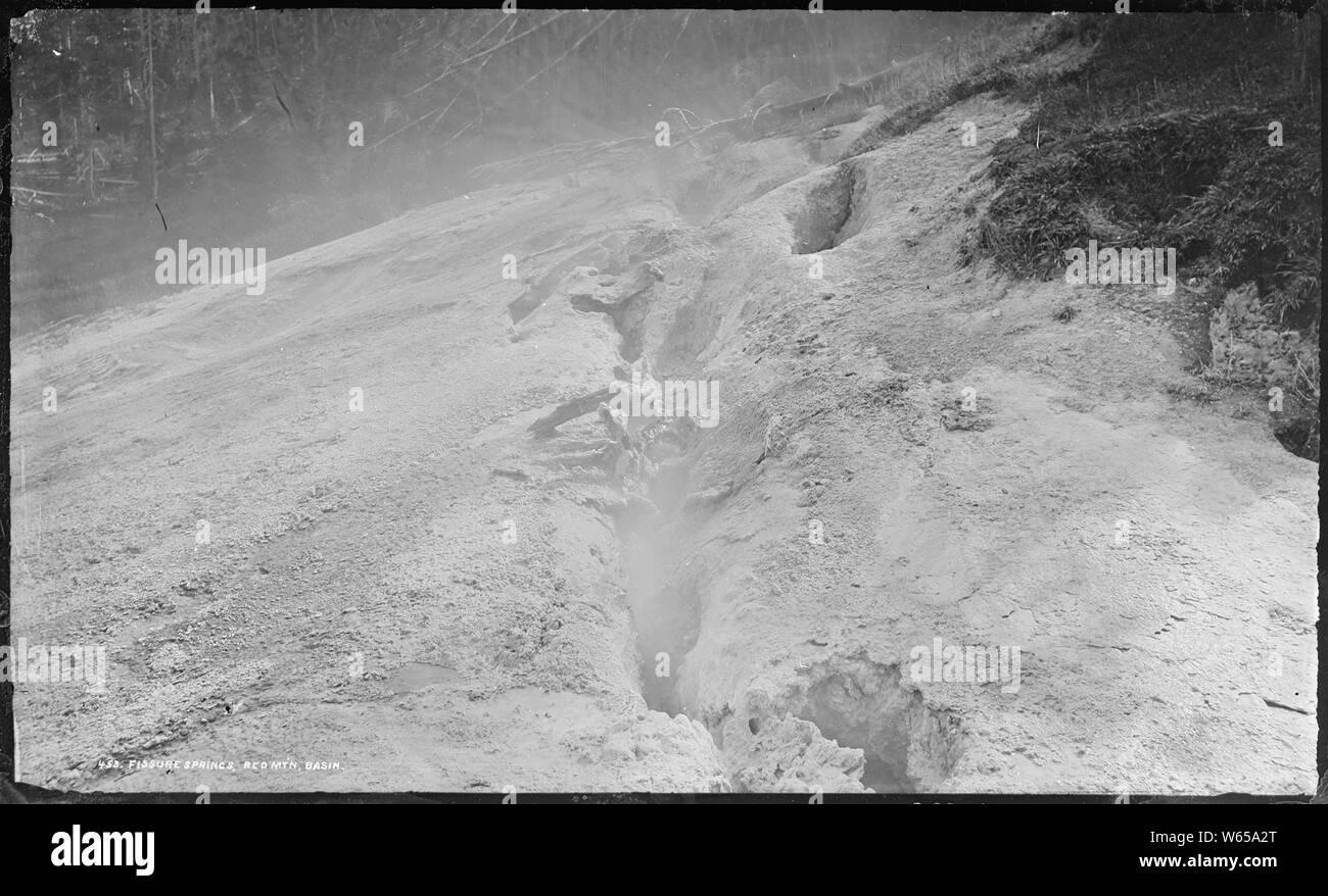 Fissure springs, Heart Lake basin. Yellowstone National Park Stock ...