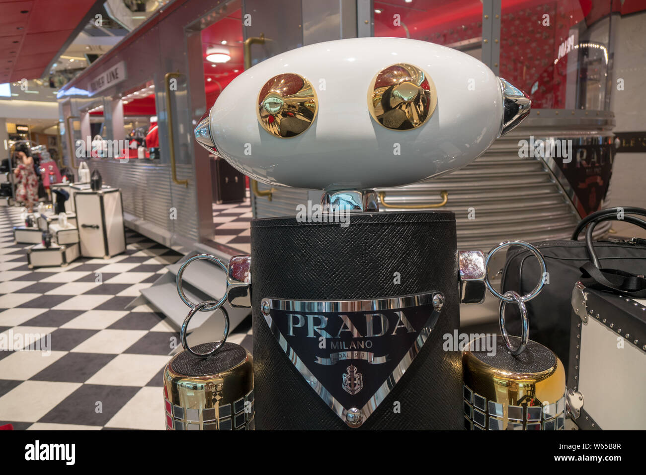 --FILE--View of the stand of Prada during an exhibition at a shopping ...