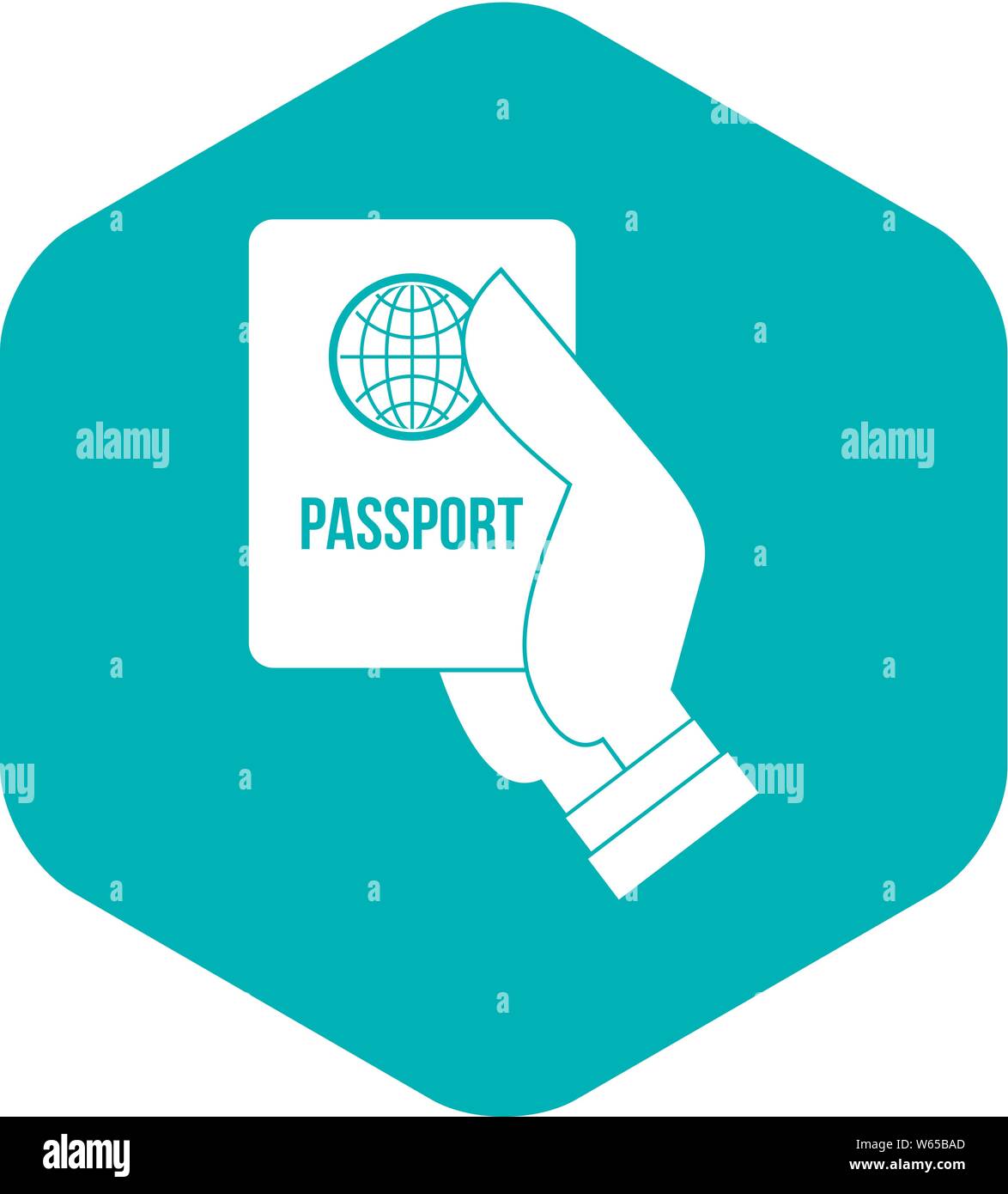 Passport icon, simple style Stock Vector Image & Art - Alamy
