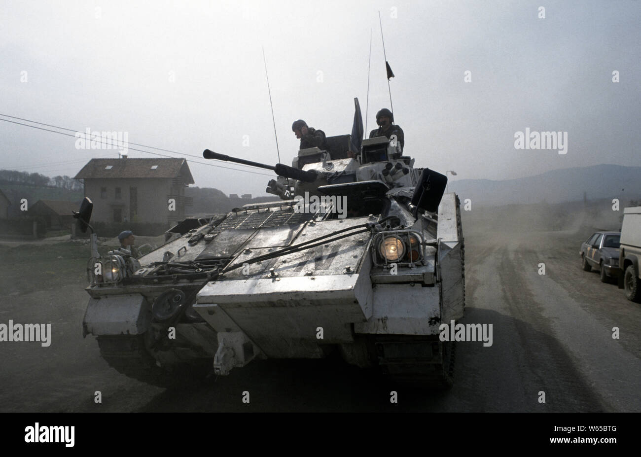 26th April 1993 During the war in Bosnia: a British Army Warrior MCV ...