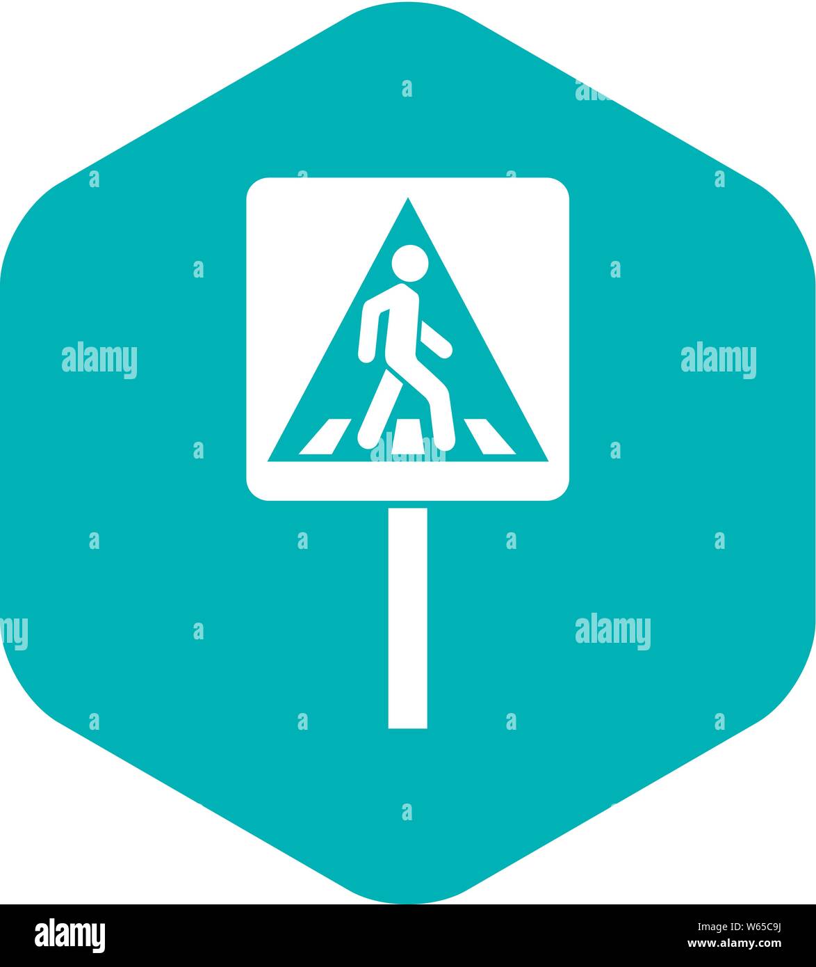 Pedestrian sign icon, simple style Stock Vector Image & Art - Alamy