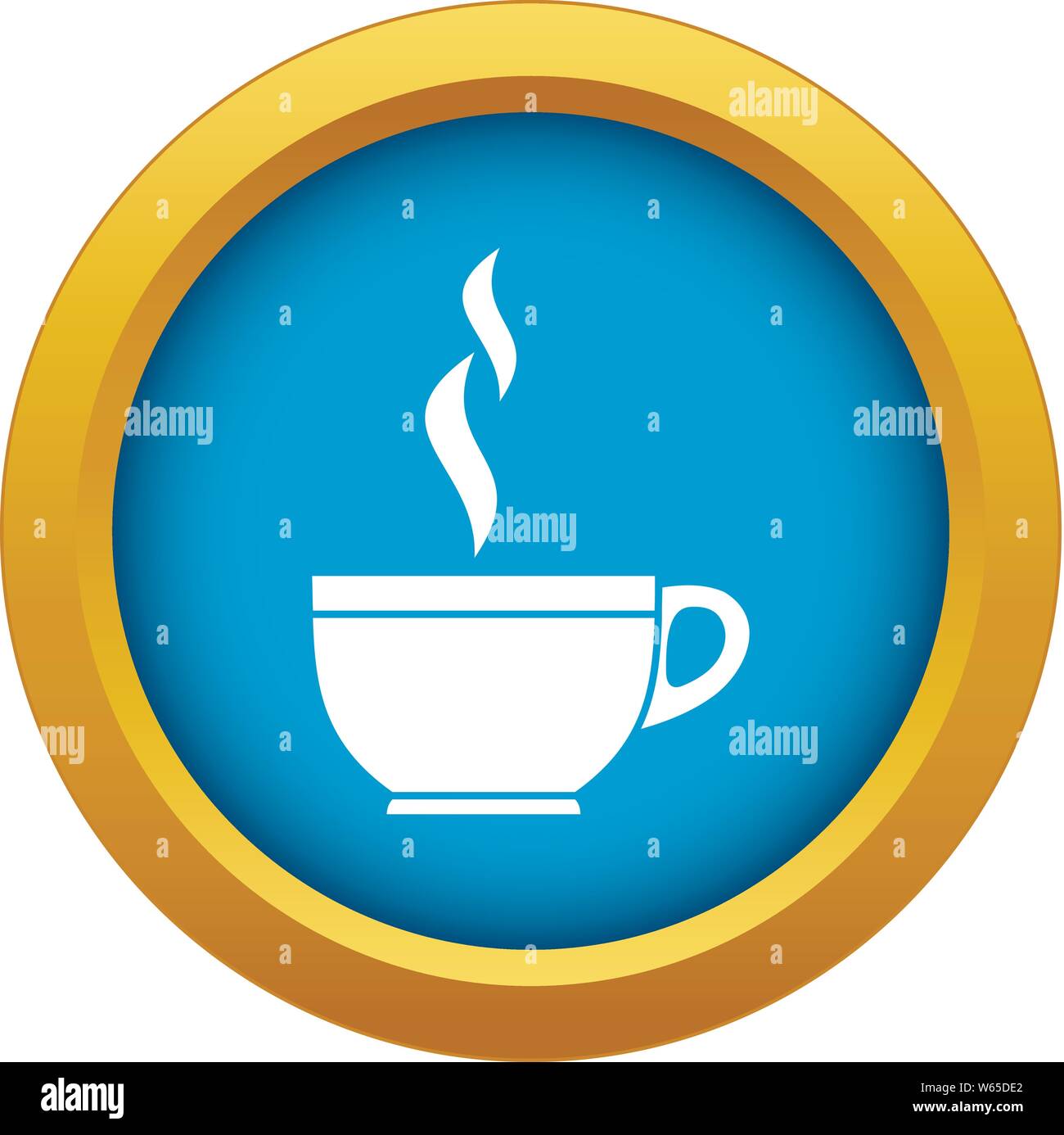 Glass cup of tea icon blue vector isolated Stock Vector Image & Art - Alamy