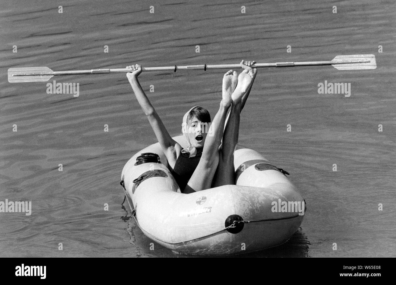 Rubber dinghy Black and White Stock Photos & Images - Alamy