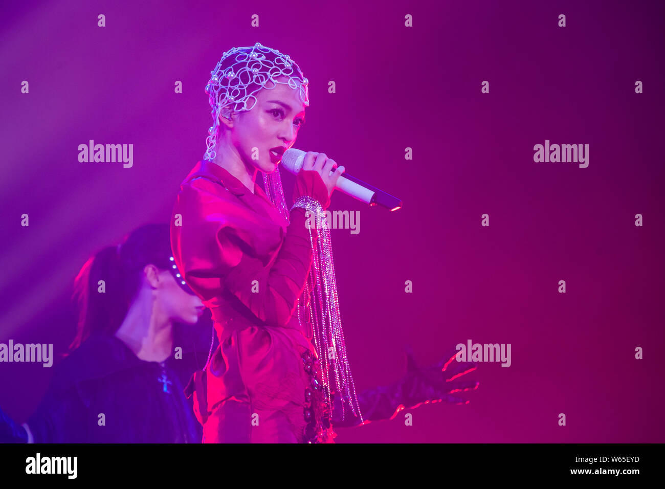 Taiwanese singer and actress Angela Chang performs during her "Journey ...