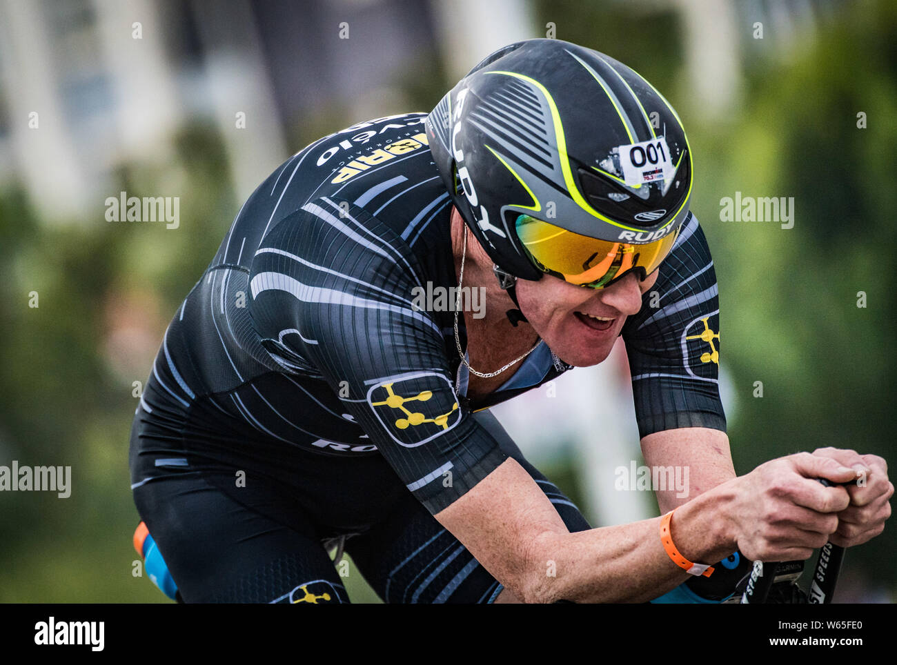David Dellow of Australia competes in the cycling race during 2018 ...