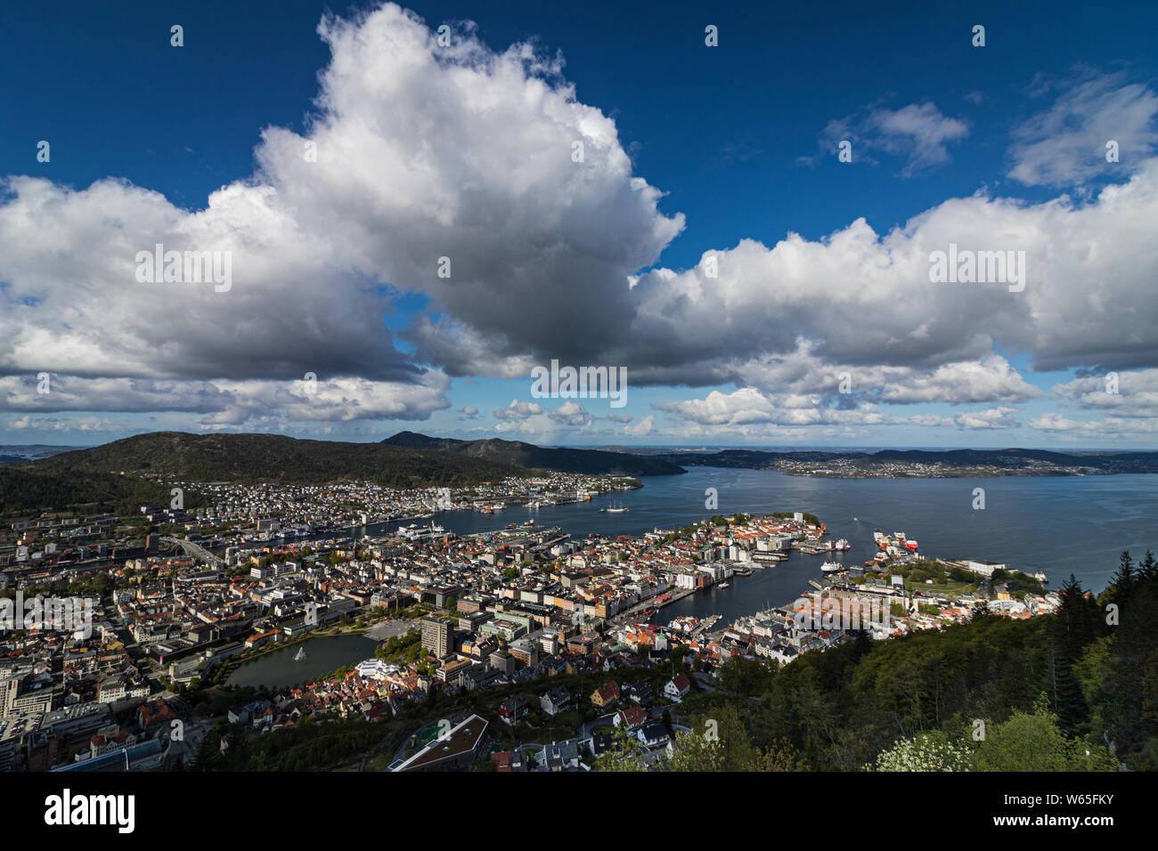 Aerial view of bergen hi-res stock photography and images - Alamy