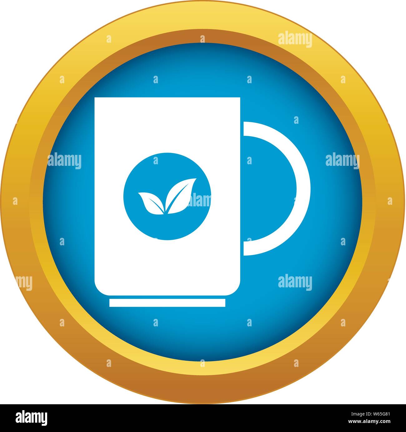 Cup of tea icon blue vector isolated Stock Vector Image & Art - Alamy