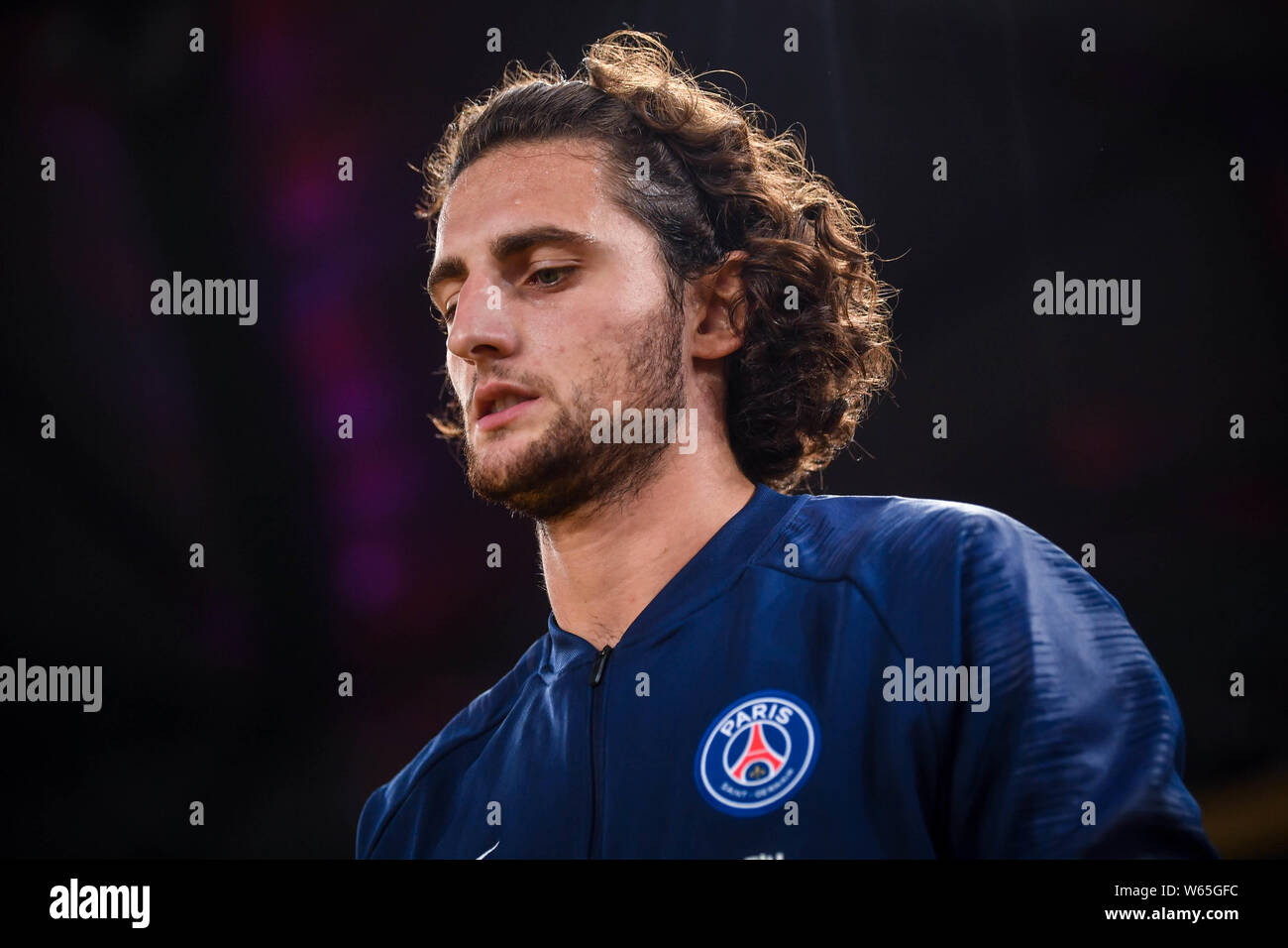 Adrien Rabiot of Paris Saint-Germain reacts before Trophee des ...