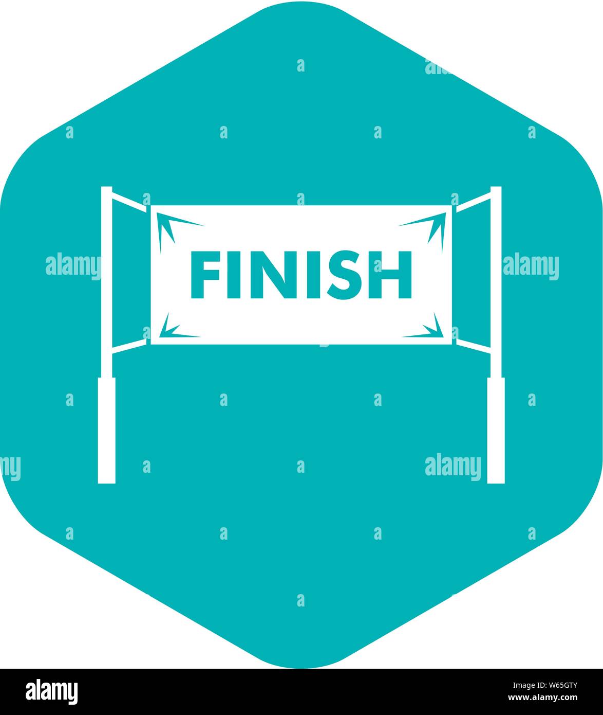 Finish line gates icon, simple style Stock Vector Image & Art - Alamy