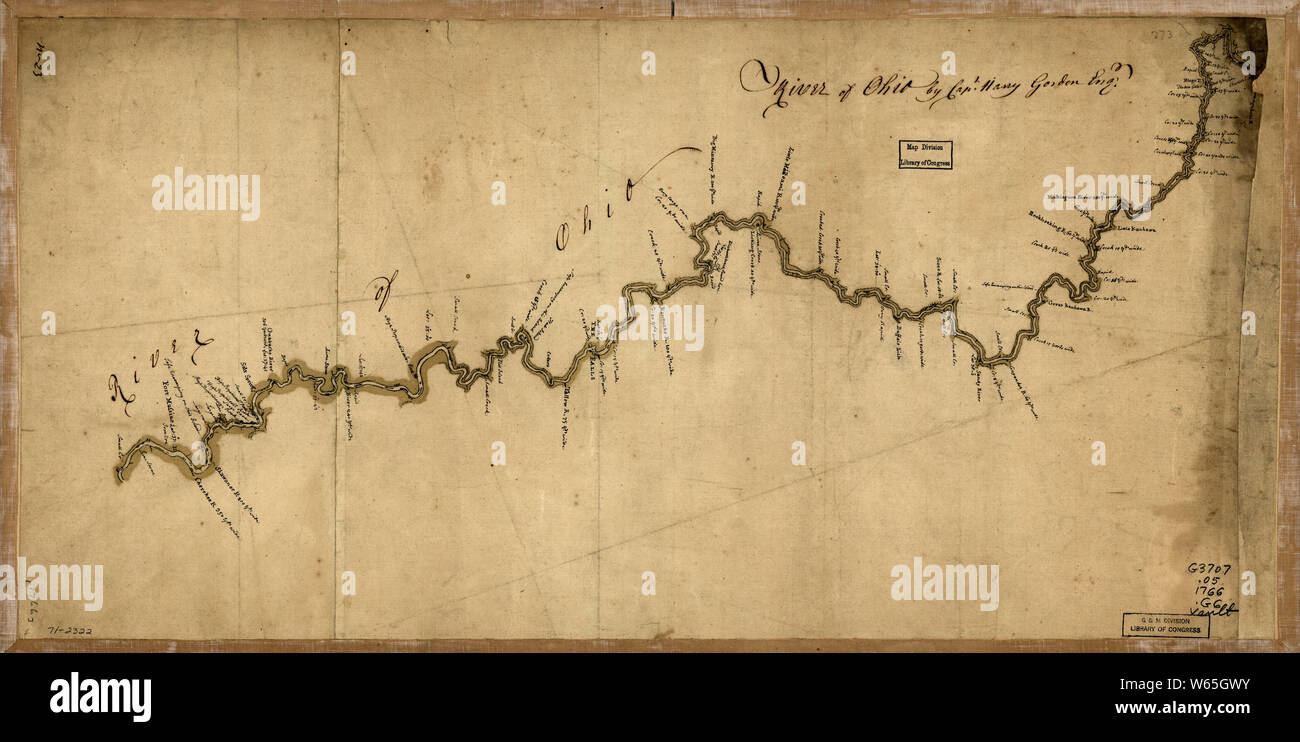 American Revolutionary War Era Maps 1750-1786 852 River of Ohio Rebuild ...