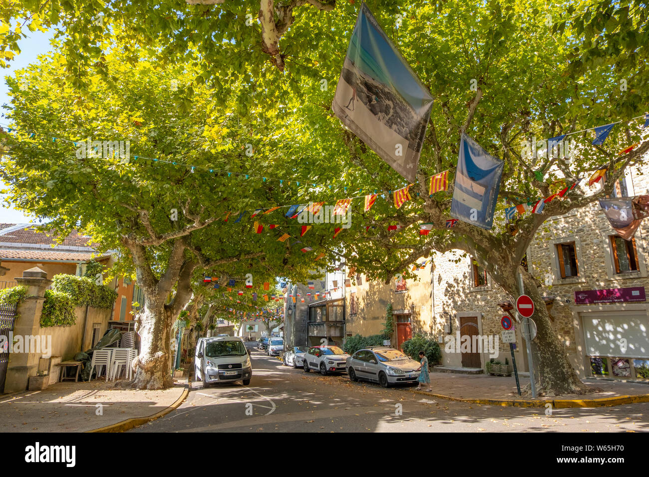 The wine making village of Vacqueyras, Provence-Alpes-Cote d'Azur ...