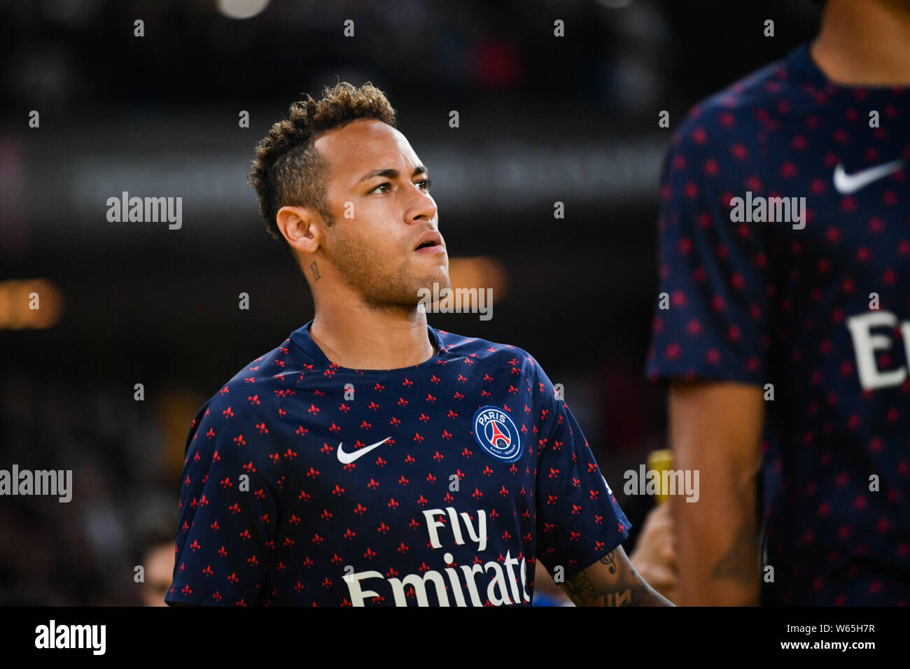 Neymar of Paris Saint-Germain reacts in the Trophee des Champions 2018 ...