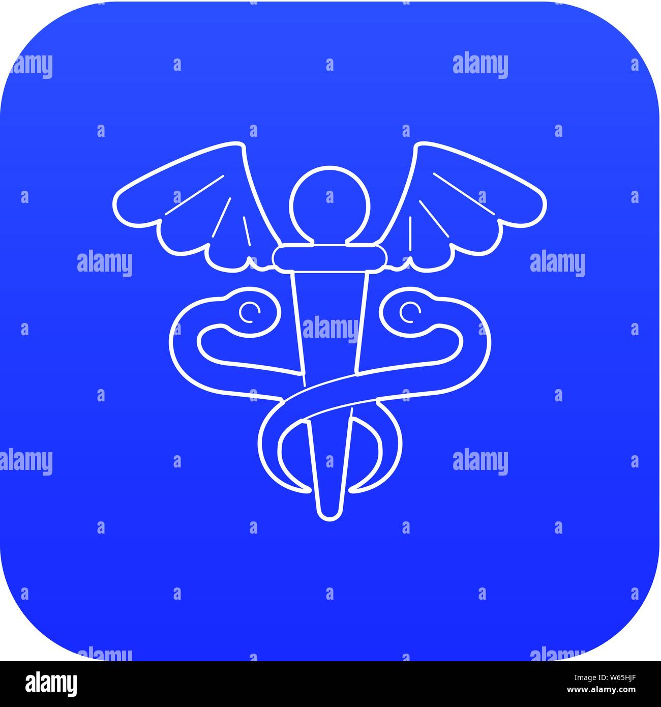 Sign medicine icon blue vector Stock Vector Image & Art - Alamy