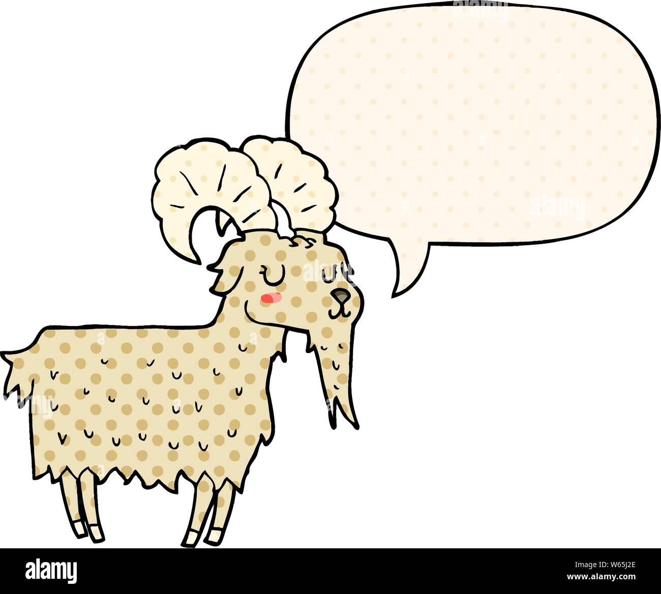 cartoon goat with speech bubble in comic book style Stock Vector Image ...