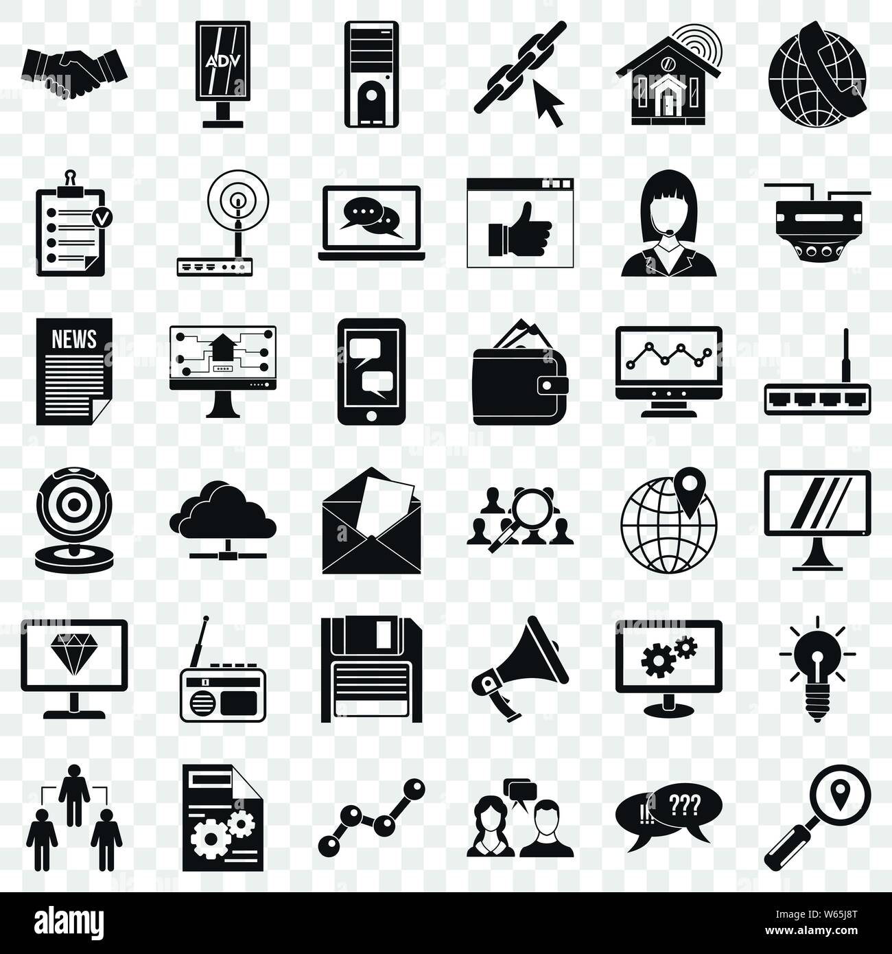 All day help icons set, simple style Stock Vector Image & Art - Alamy