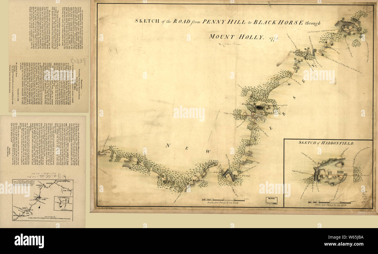 American Revolutionary War Era Maps 1750-1786 873 Sketch of Haddonfield ...