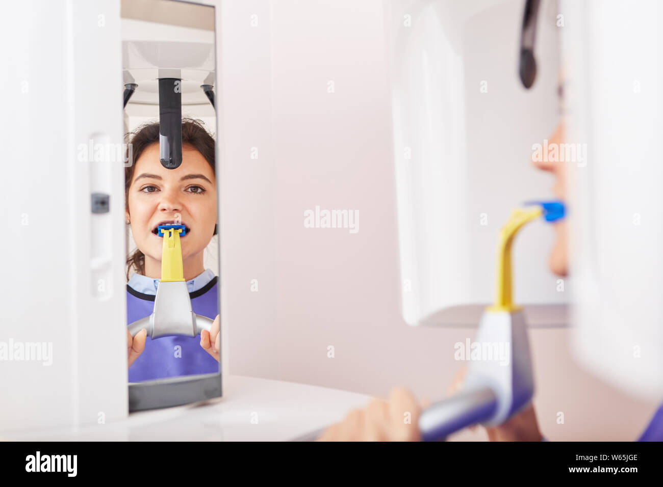 Woman as a patient in the diagnosis of the dental clinic or dental ...