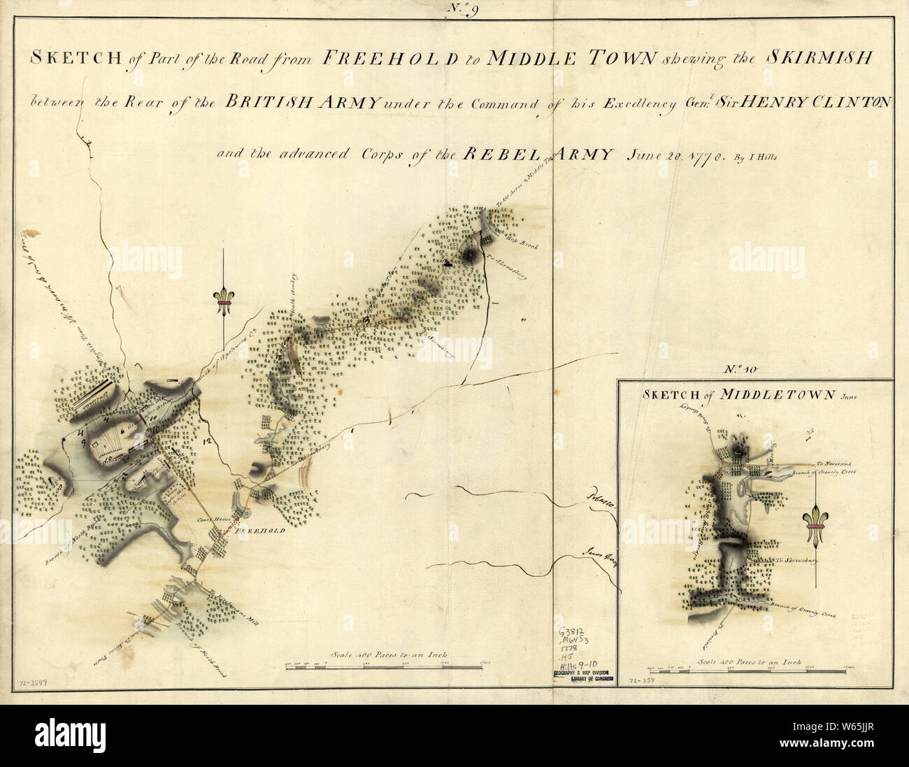 American Revolutionary War Era Maps 1750-1786 875 Sketch of part of the ...