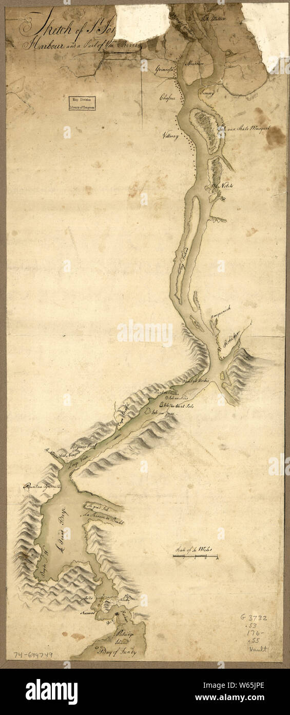 American Revolutionary War Era Maps 1750-1786 877 Sketch of St John's ...