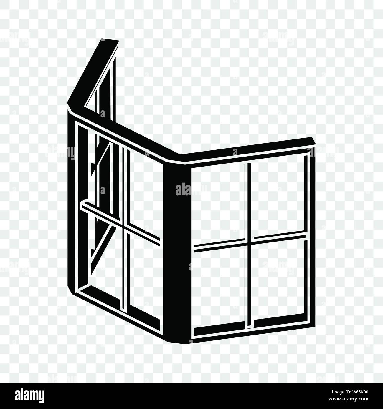 Facade window frame icon, simple black style Stock Vector Image & Art ...