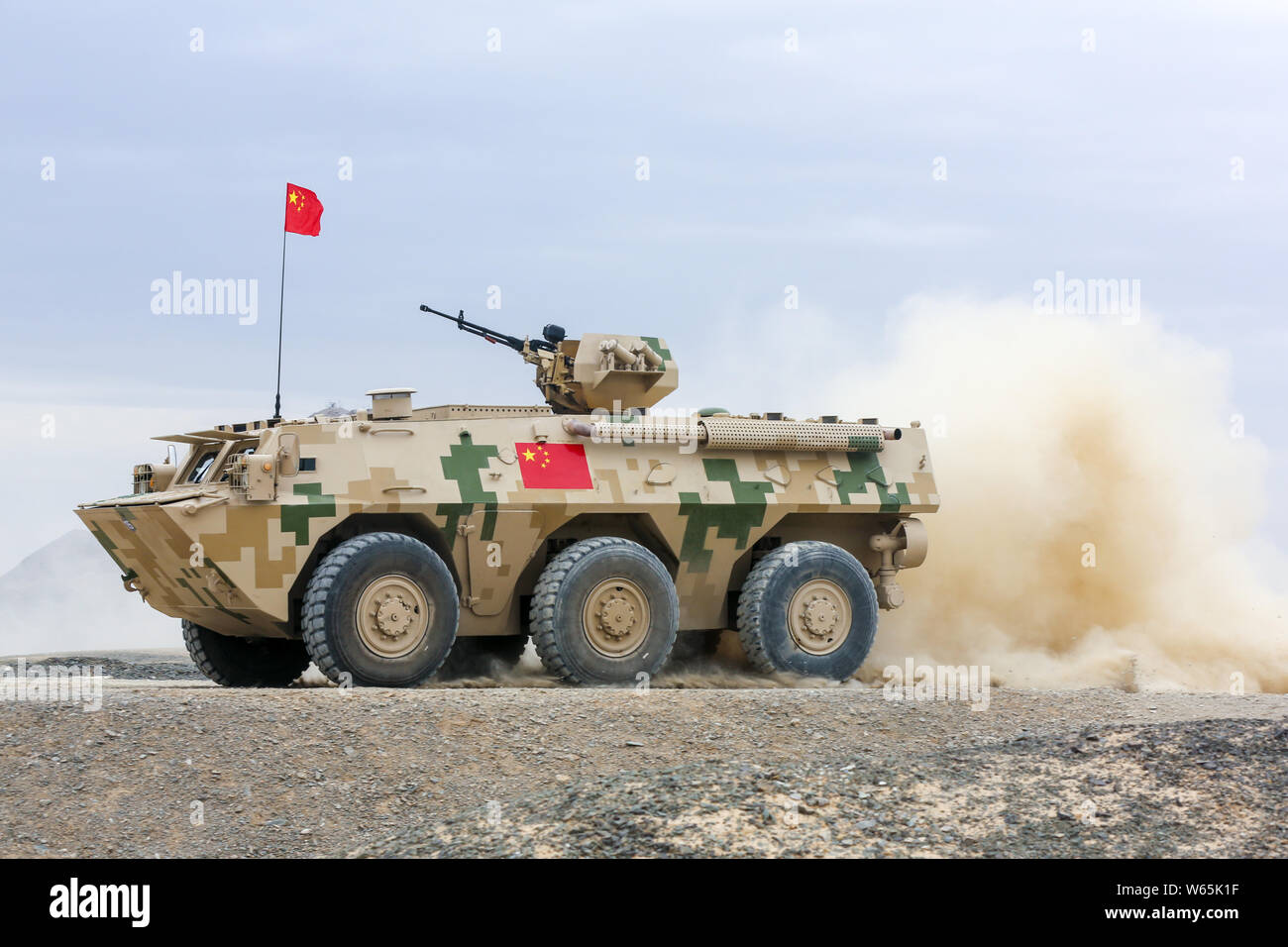 A Chinese infantry fighting vehicle competes in a contest during the ...