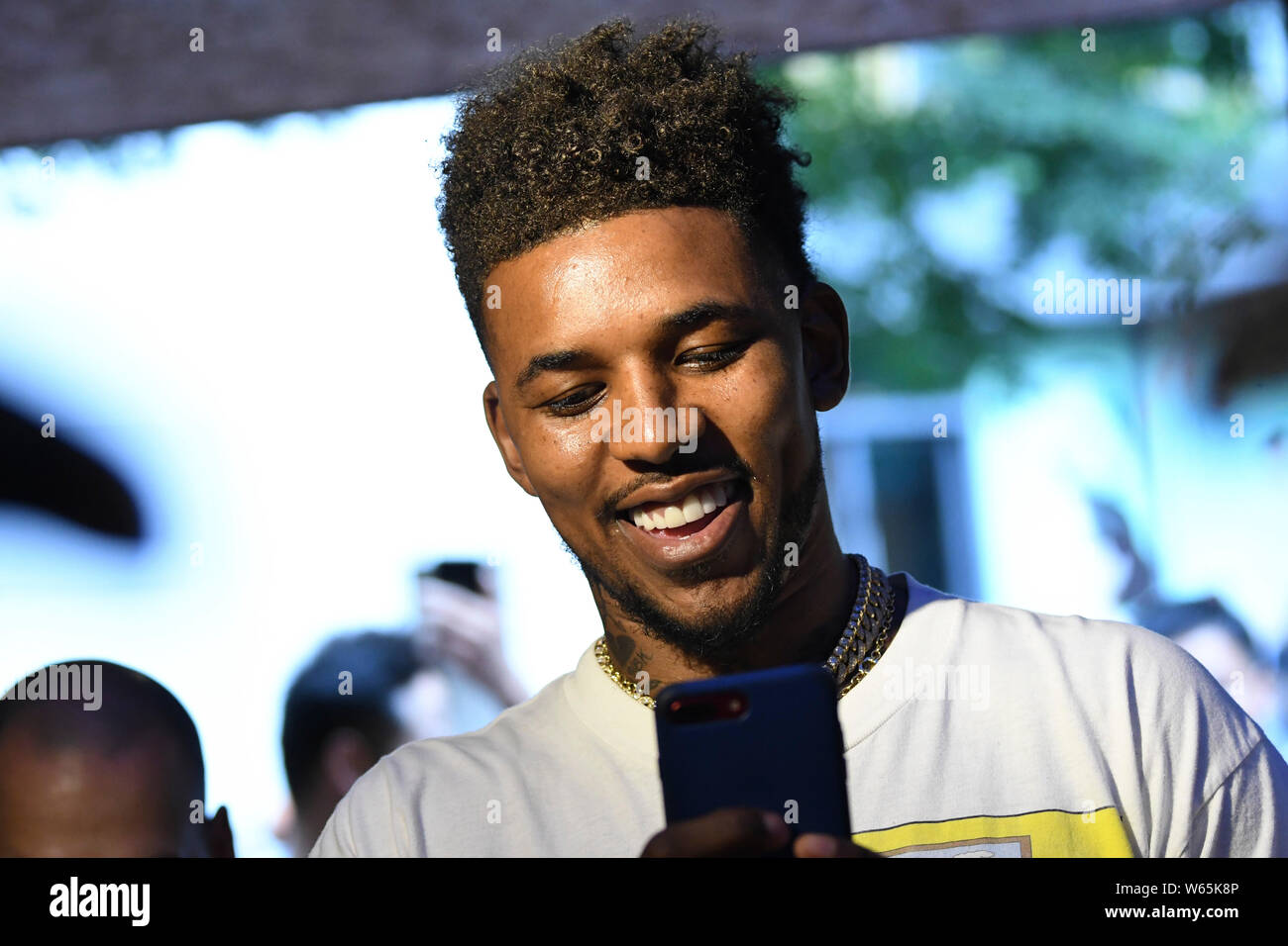 NBA star Nick Young, nicknamed "Swaggy P," of Golden State Warriors ...