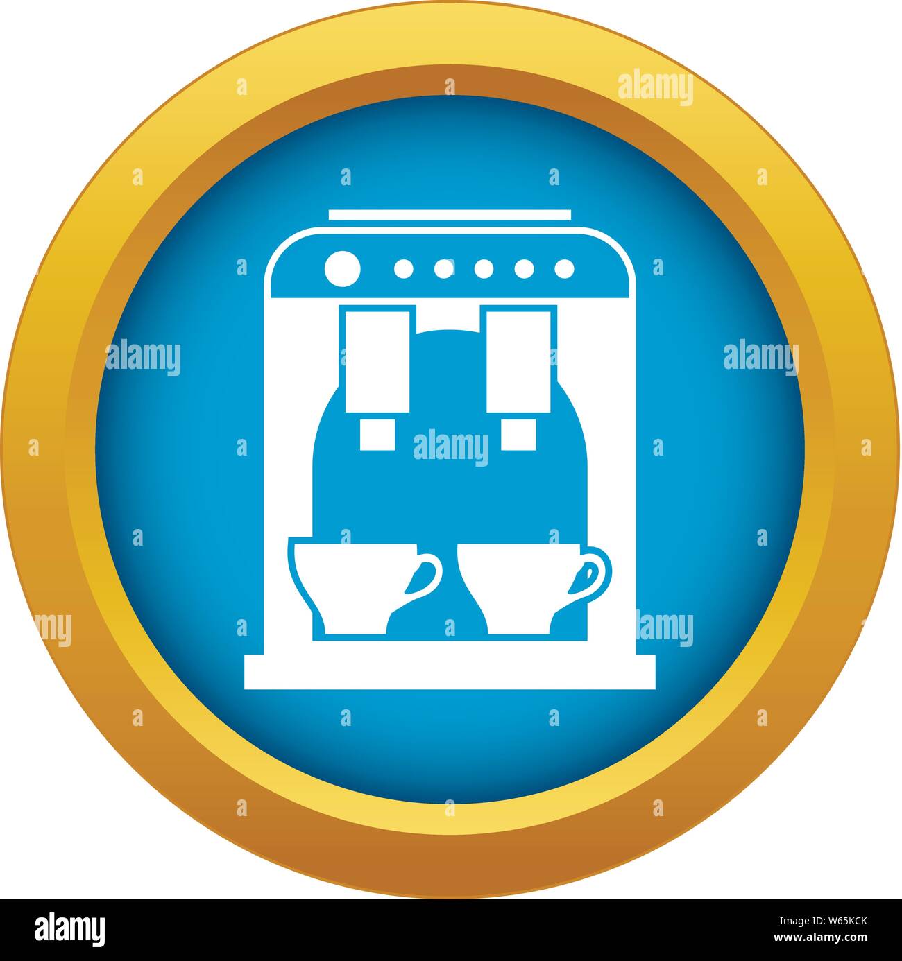 Coffee machine icon blue vector isolated Stock Vector Image & Art - Alamy
