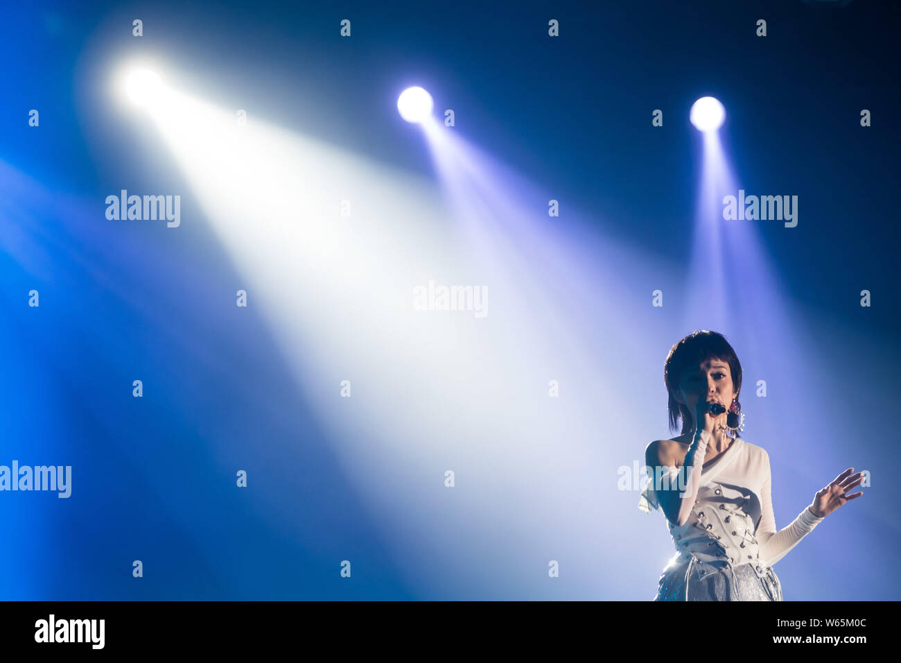 Taiwanese singer and actress Angela Chang performs during her "Journey ...