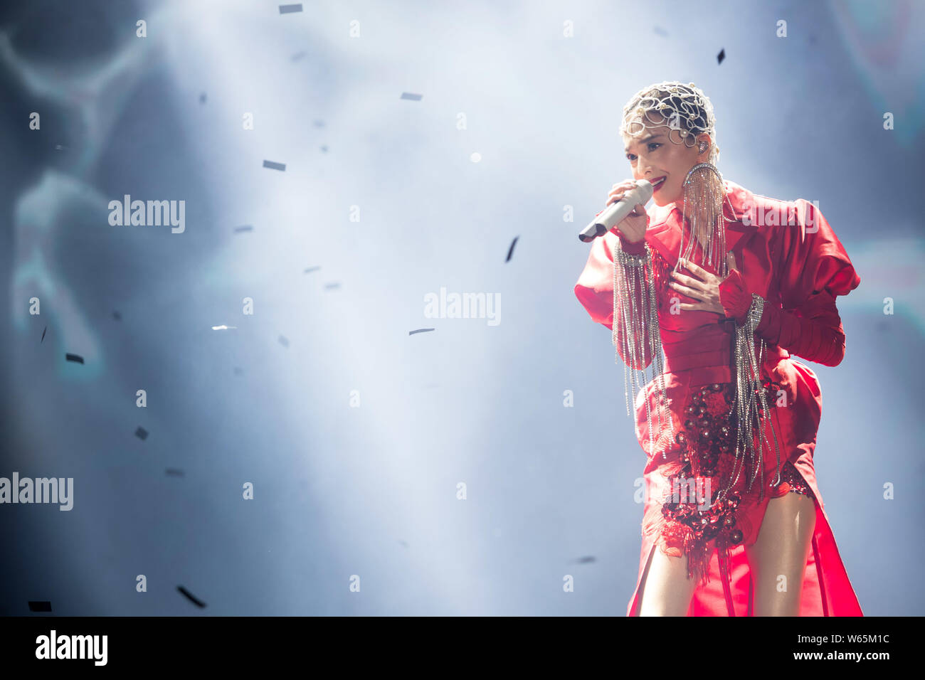 Taiwanese singer and actress Angela Chang performs during her "Journey ...