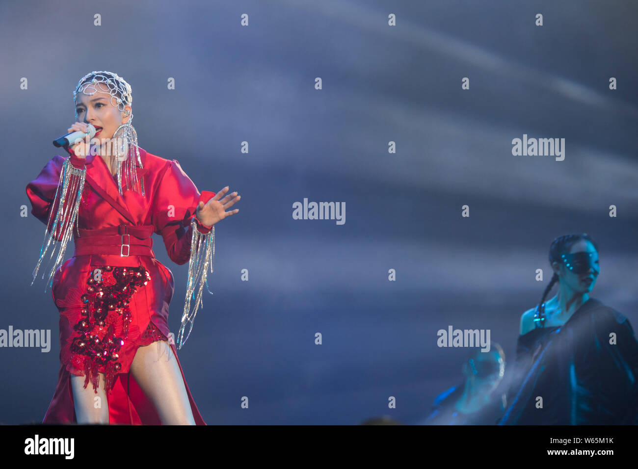 Taiwanese singer and actress Angela Chang performs during her "Journey ...