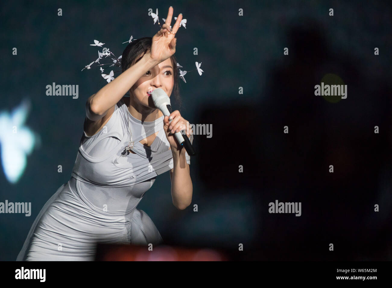 Taiwanese singer and actress Angela Chang performs during her "Journey ...