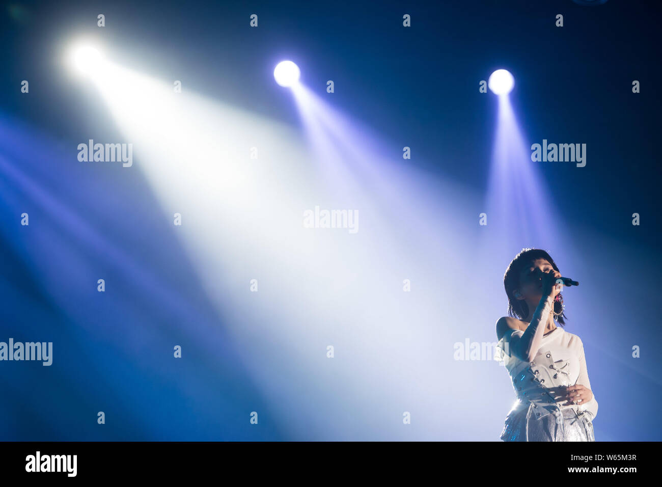 Taiwanese singer and actress Angela Chang performs during her "Journey ...