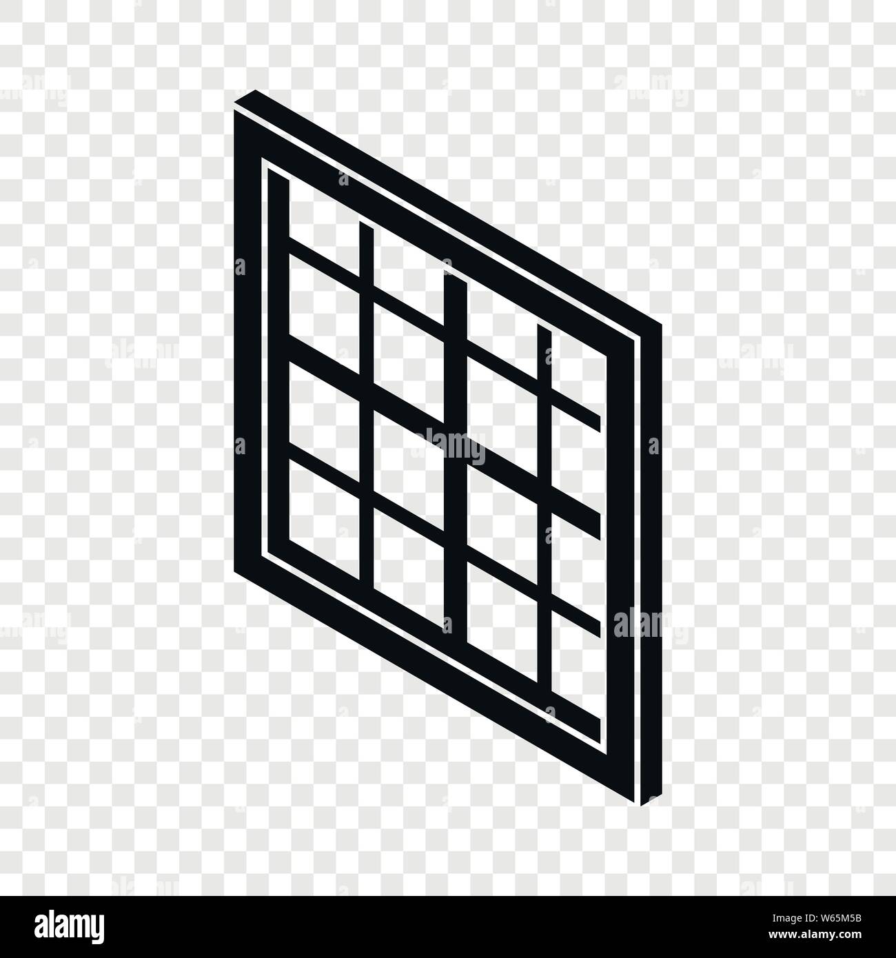 Lattice window frame icon, simple black style Stock Vector Image & Art ...