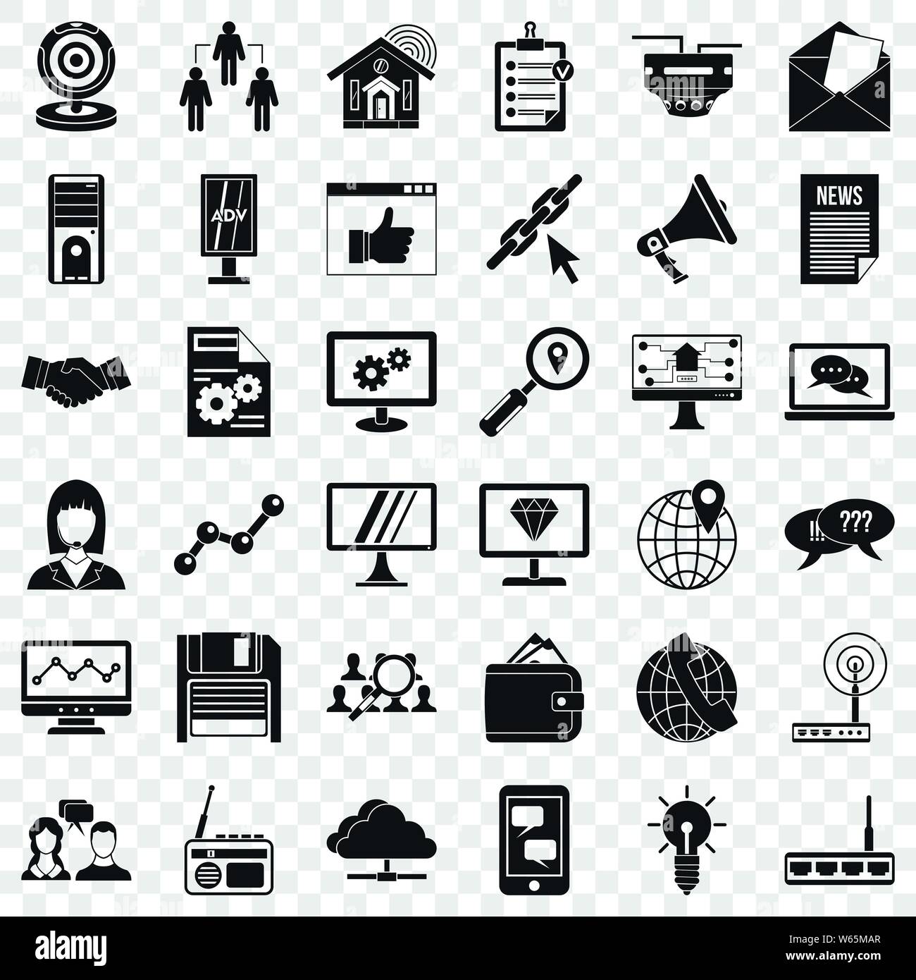 Operator icons set, simple style Stock Vector Image & Art - Alamy