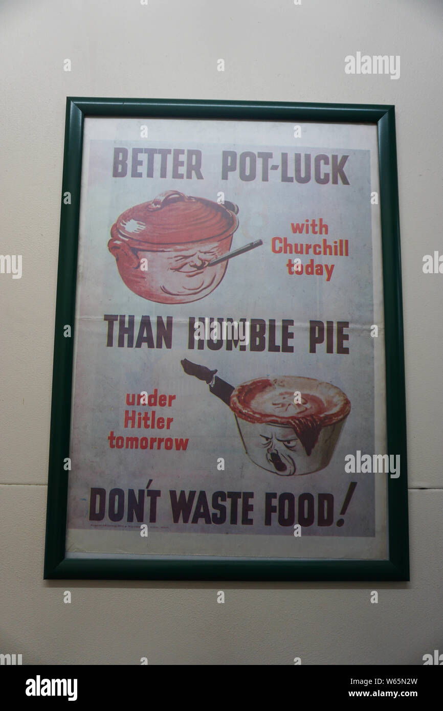 Ropley, Alresford / UK - May 27 2019: A photo of a WW2 propaganda ...