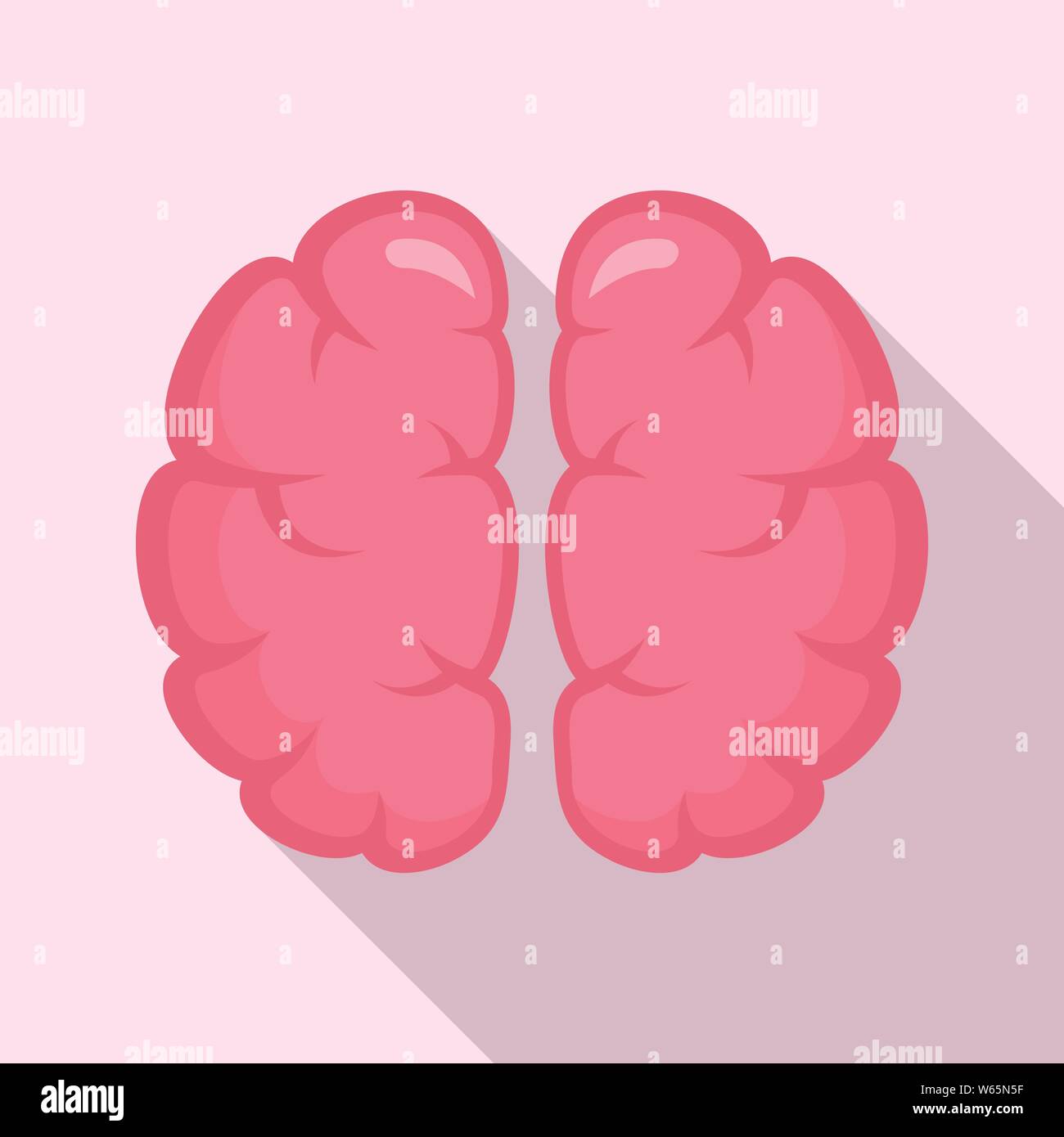 Human brain icon. Flat illustration of human brain vector icon for web ...