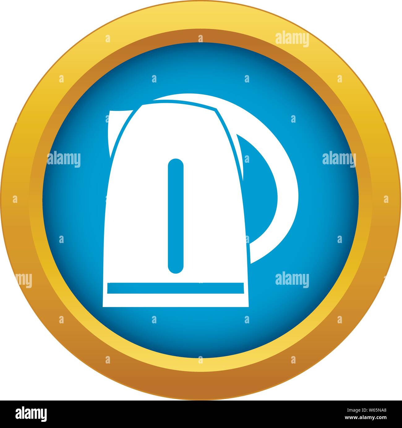 Electric kettle icon blue vector isolated Stock Vector Image & Art - Alamy