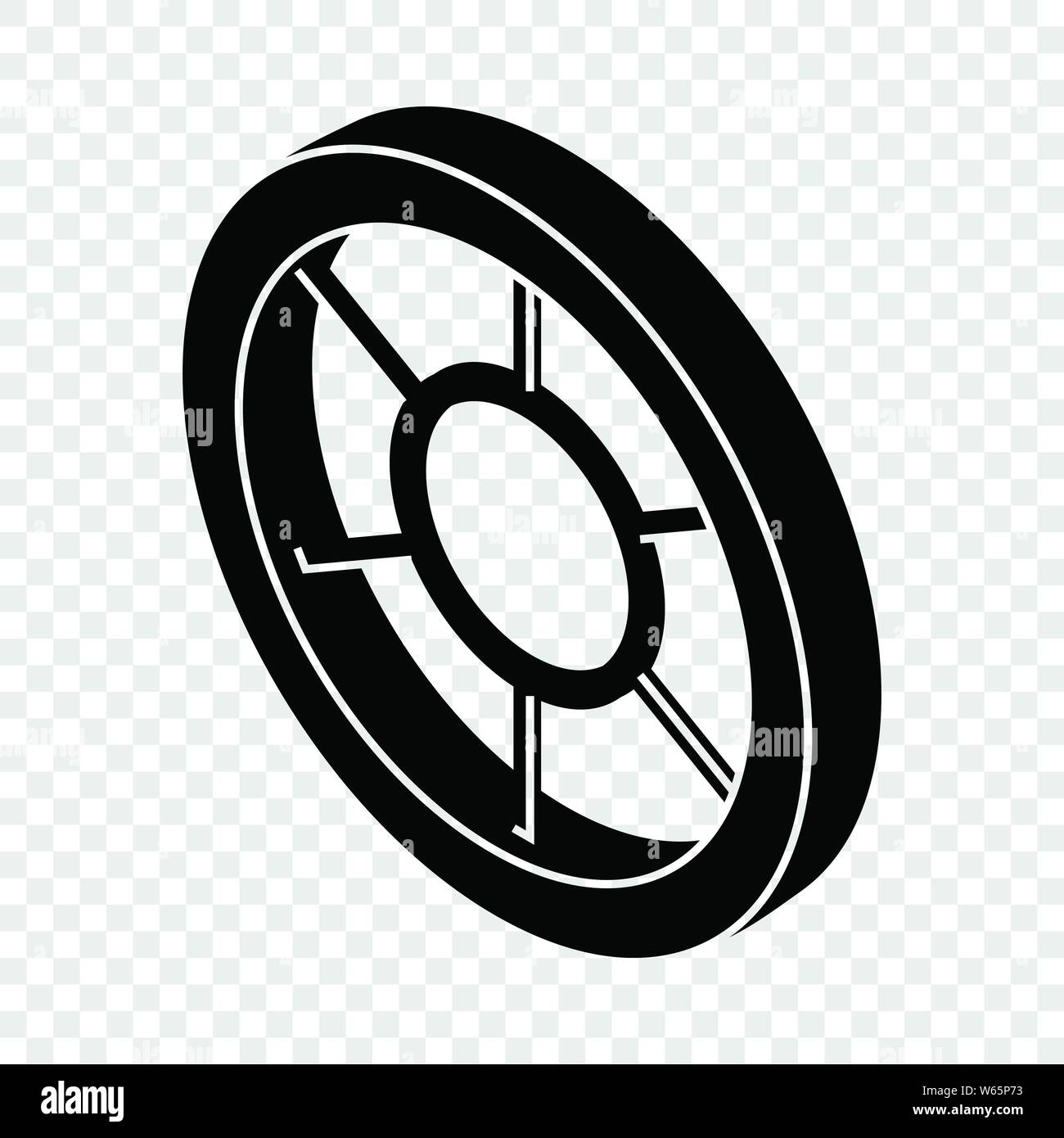 Round window frame icon, simple black style Stock Vector Image & Art ...