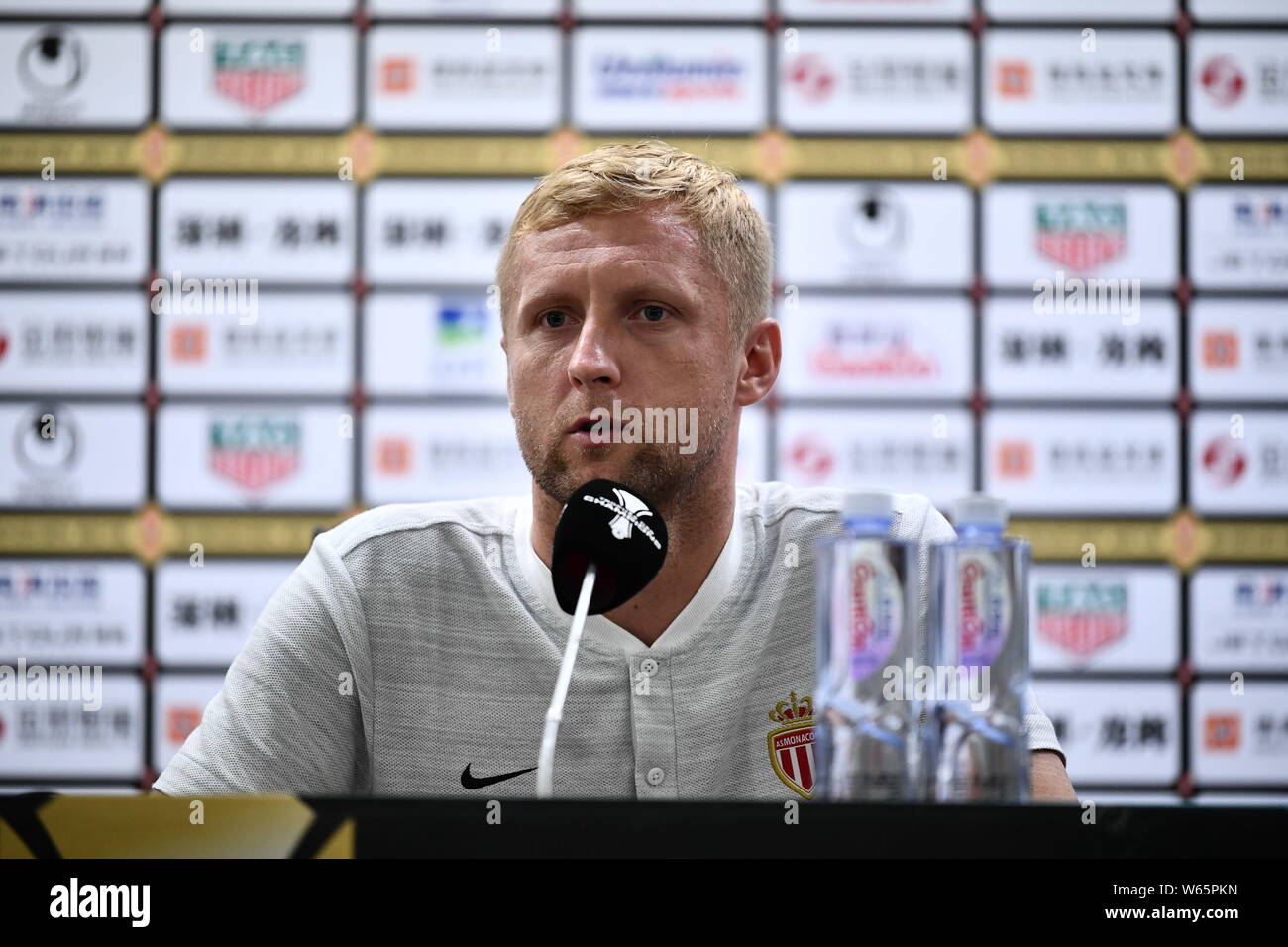 Kamil Glik of Association Sportive de Monaco Football Club attends a ...