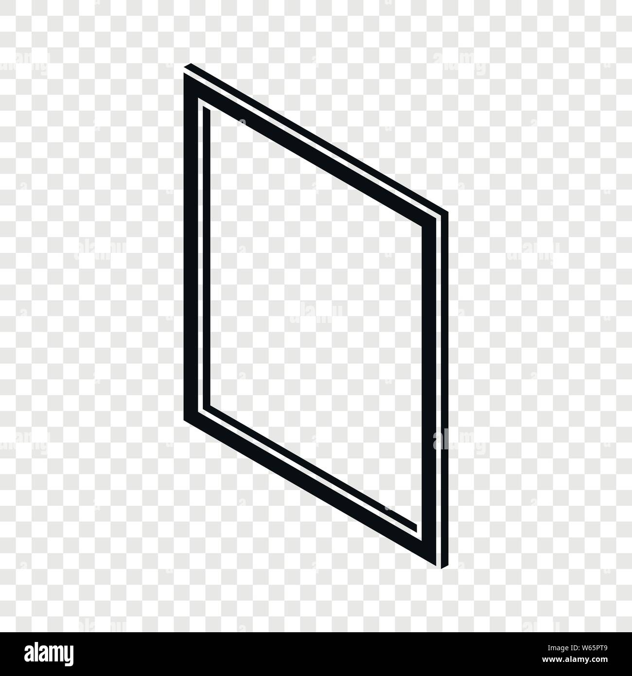 Metal-plastic window frame icon, simple black style Stock Vector Image ...