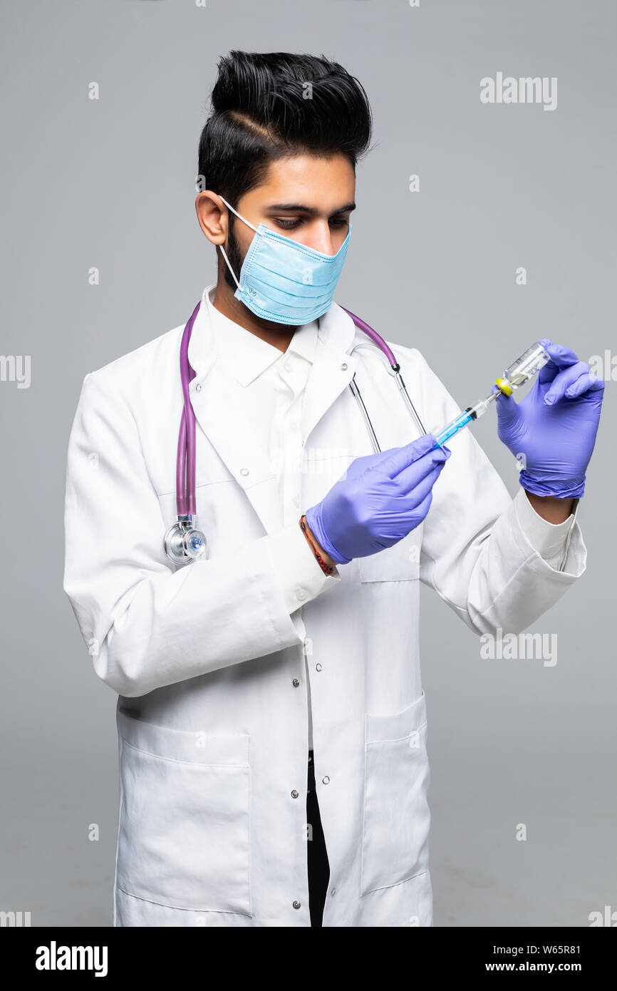Indian doctor injection hi-res stock photography and images - Alamy